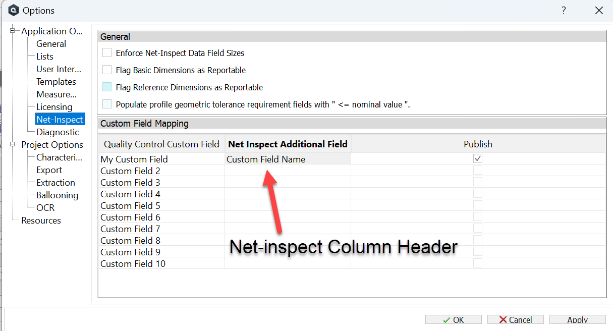 How do I add custom columns to my Net-Inspect upload?
