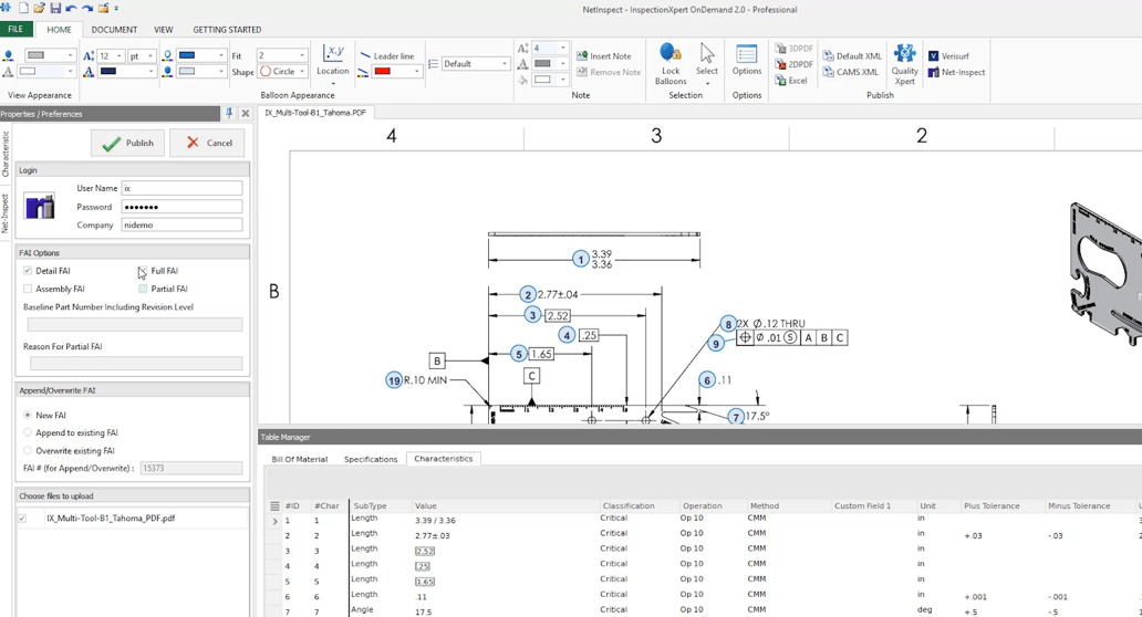 Uploading your AS9102 FAIR to Net-Inspect