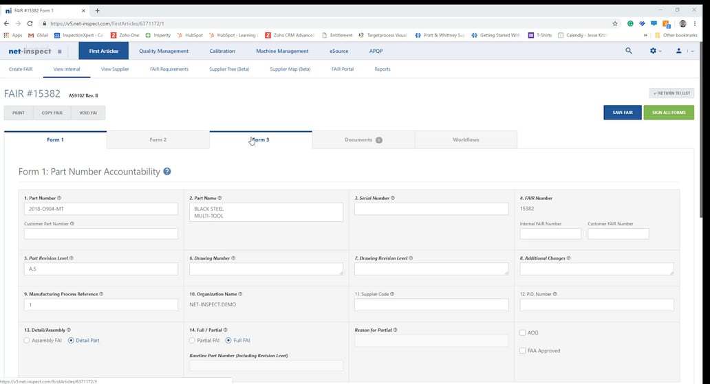 Uploading your AS9102 FAIR to Net-Inspect