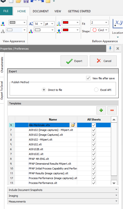 How can I customize my Excel Template List?