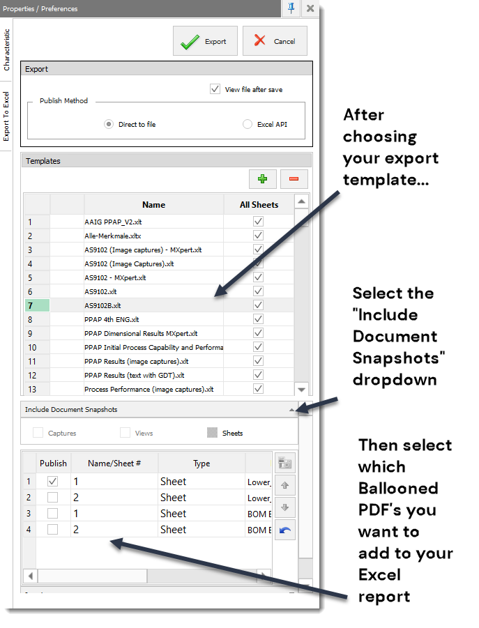Add A Snapshot of Your Ballooned PDF To Your Excel Report